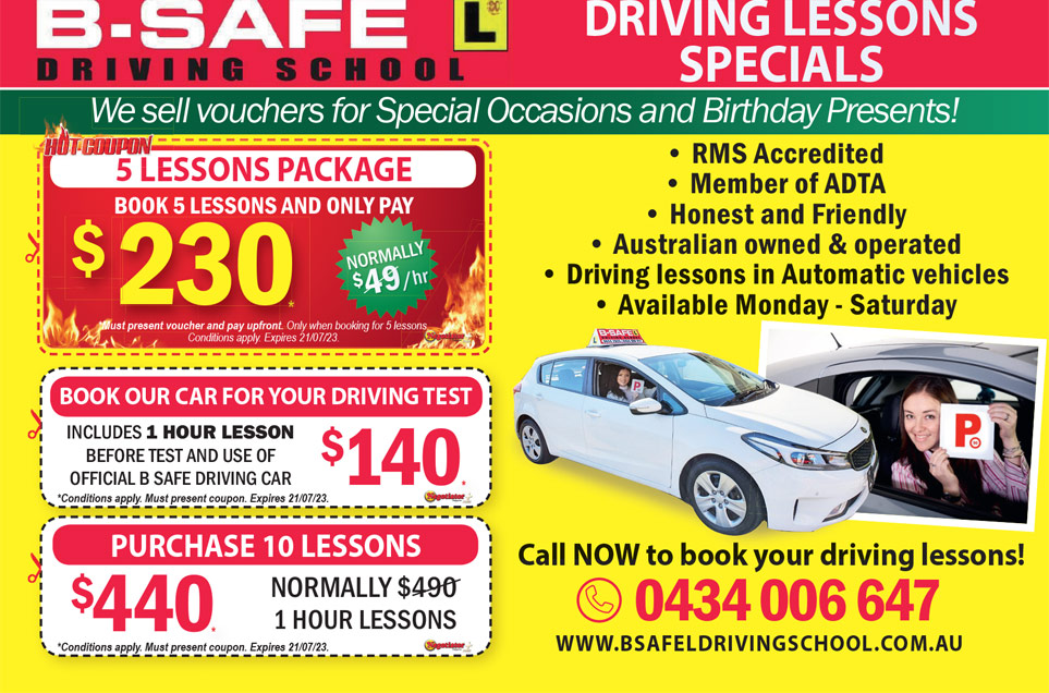Driving Lessons Specials - B Safe Driving School | Negotiator