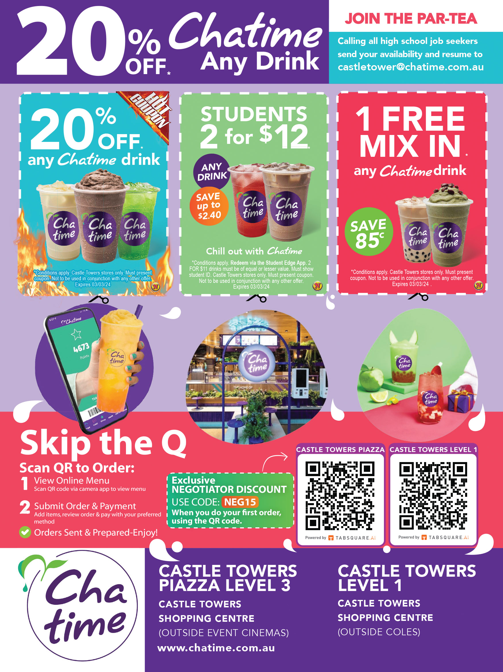Chatime Castle Towers Level 1 - Chatime Castle Towers Level 1 | Negotiator